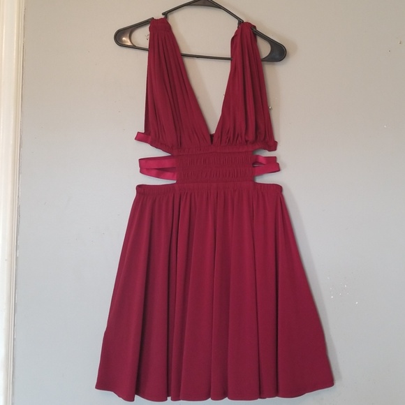 Express | Dresses | Nwt Satin Sidestrap Open Back Dress Size S | Poshmark